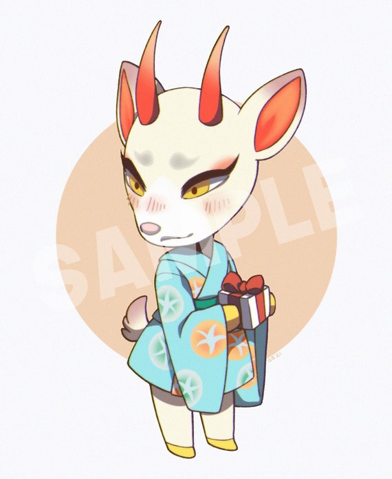 Shino ACNH Print Cardstock Mini Print | Etsy