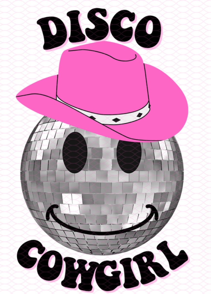 Disco Cowgirl Png Digital Download for Sublimation Retro Cowgirl Nash ...