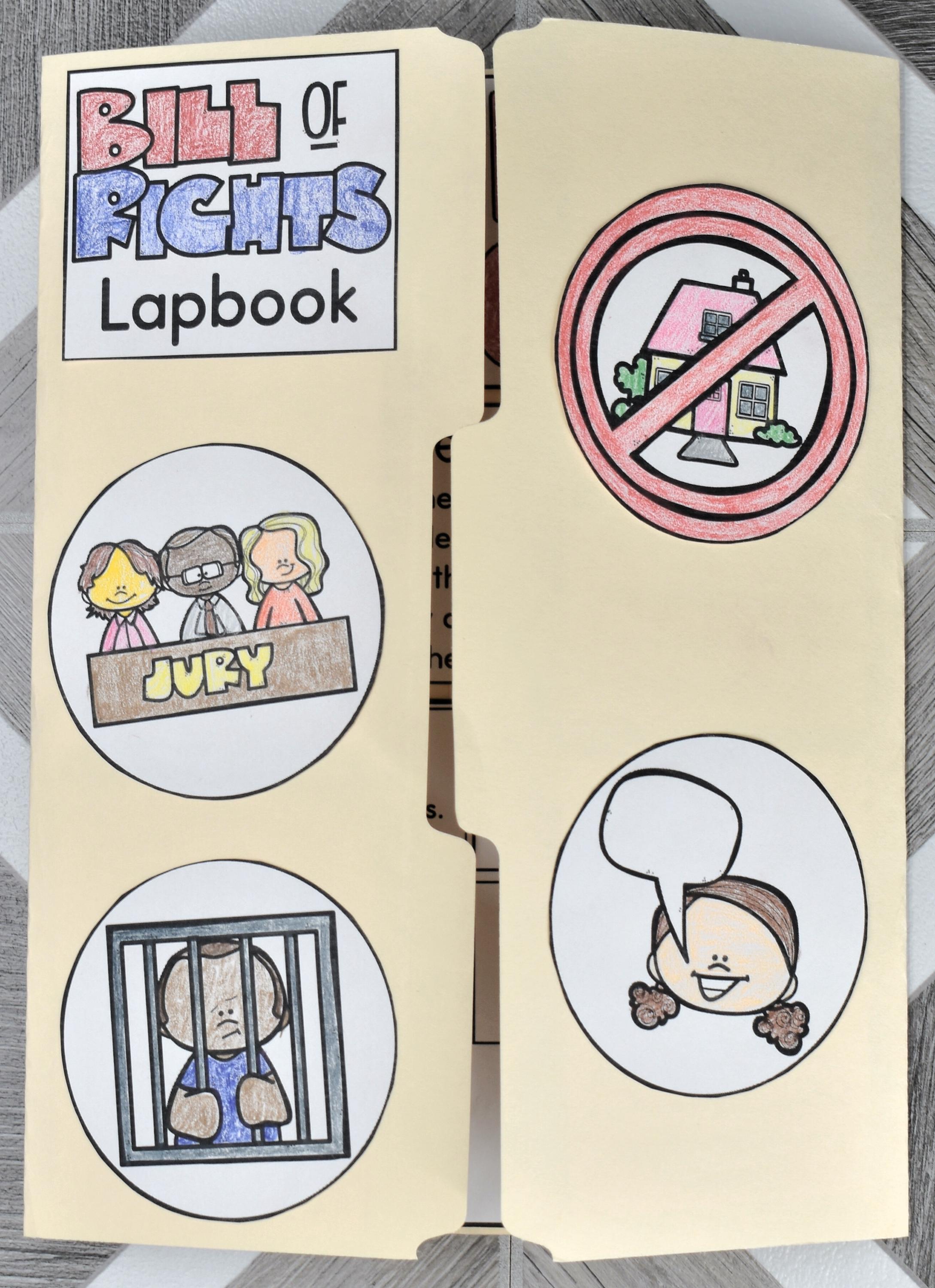 Bill of Rights Lapbook-interactive Notebook - Etsy