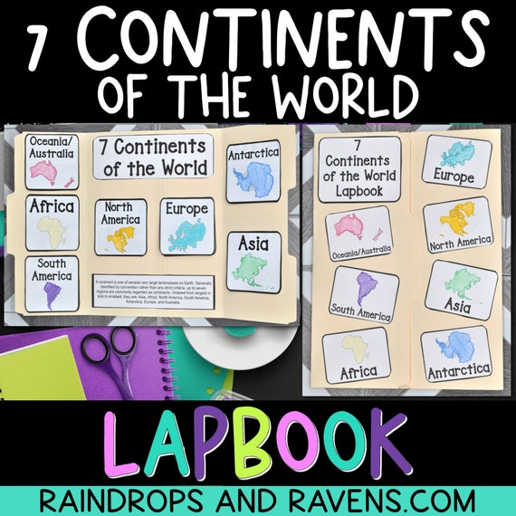 7 Continents of the World Lapbook - Etsy