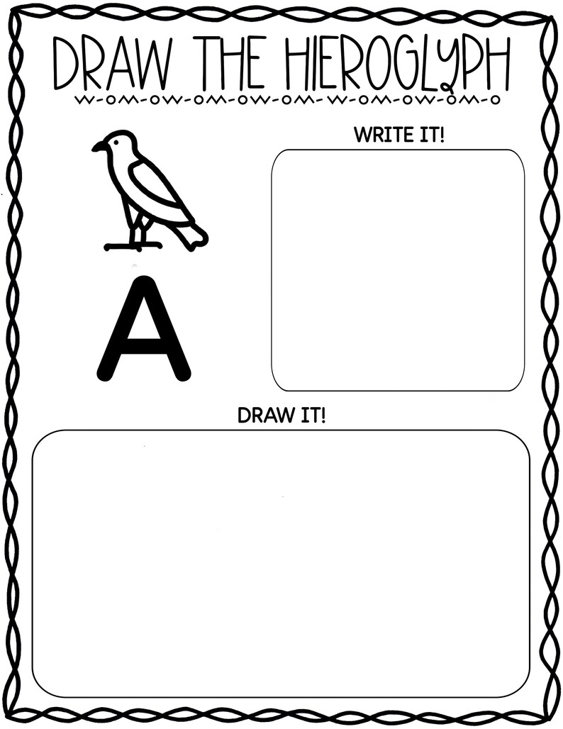 Ancient Egypt - Draw the Hieroglyphic Alphabet - Write Your Name is ...