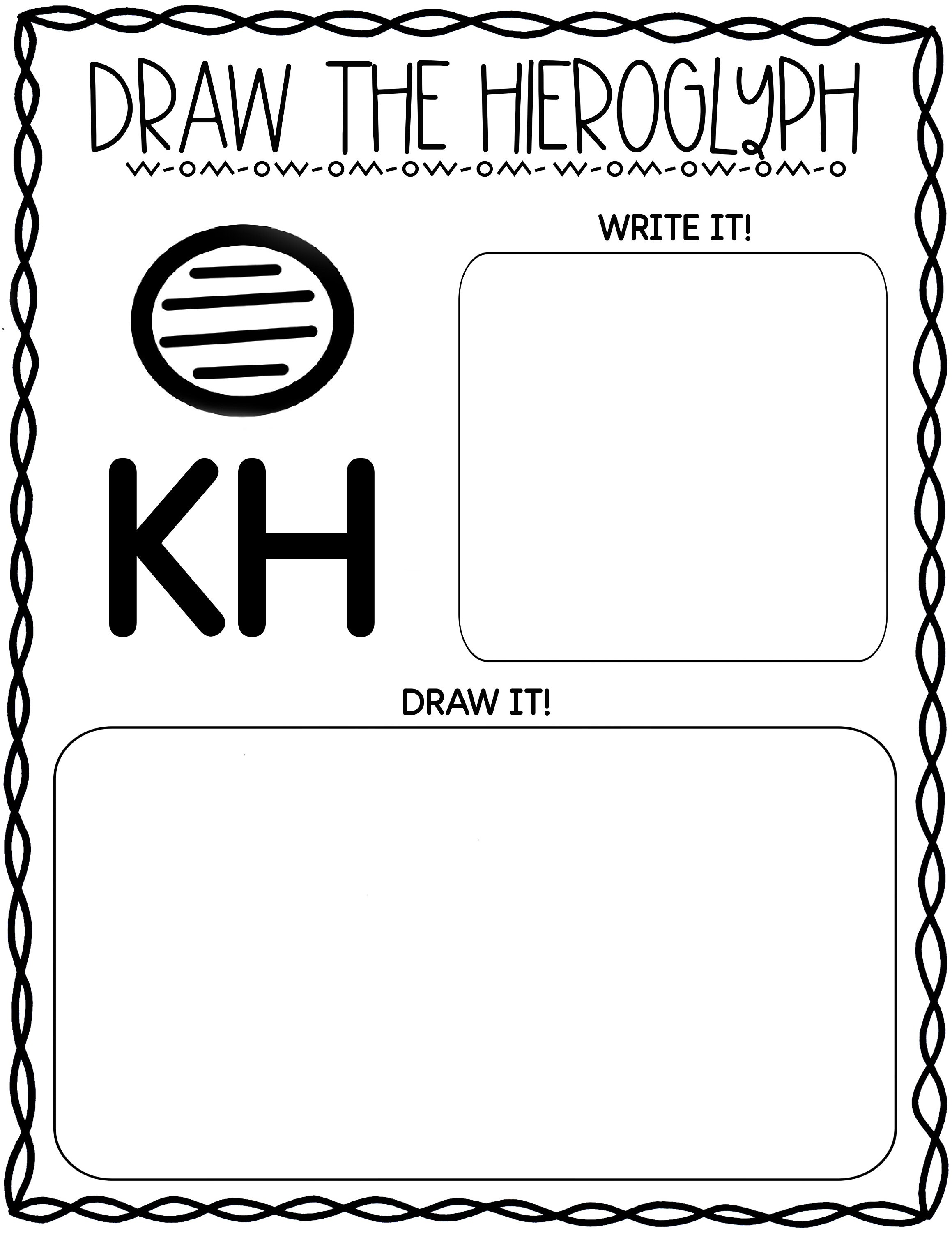 Ancient Egypt - Draw the Hieroglyphic Alphabet - Write Your Name is ...