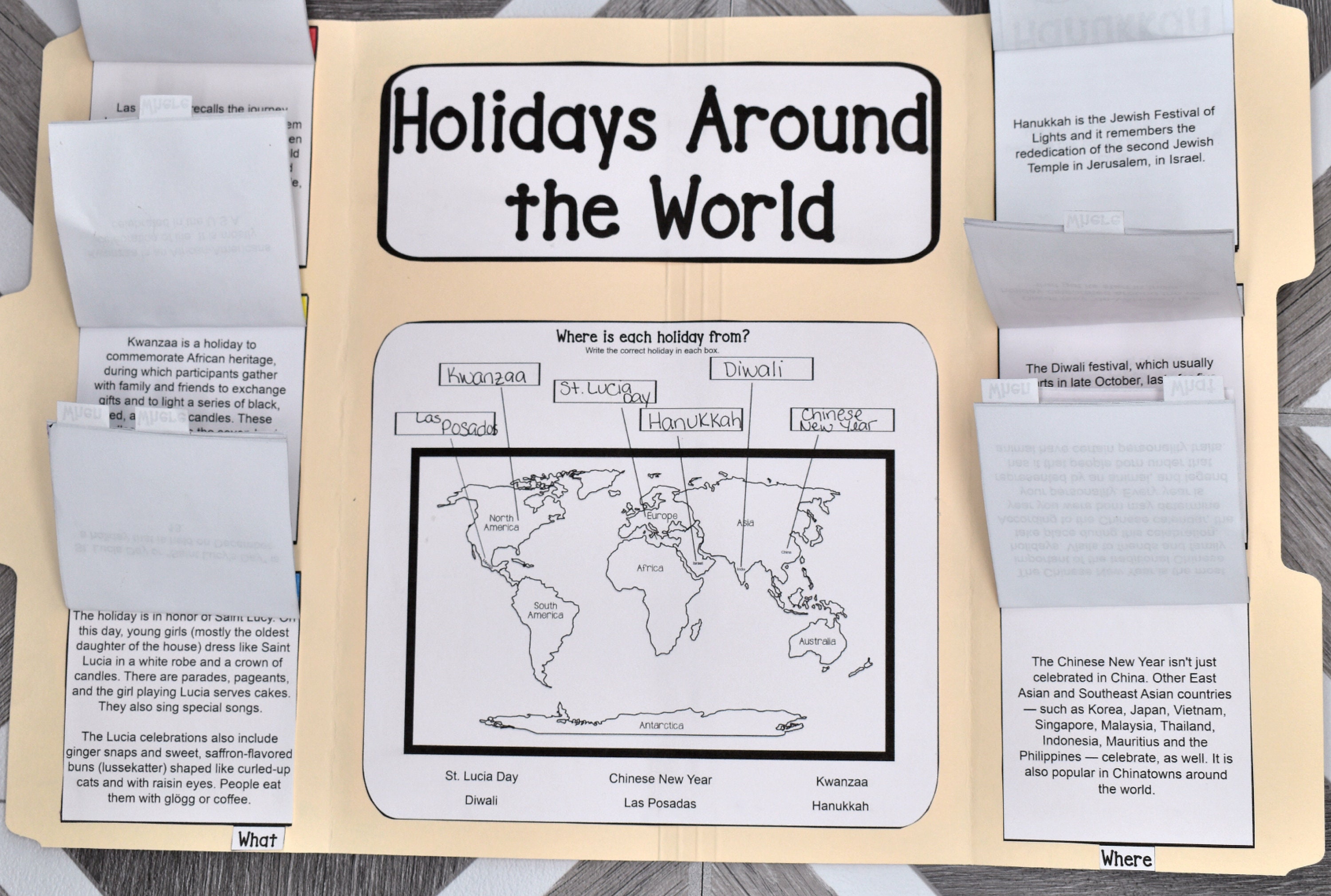 Holidays Around the World Lapbook - Etsy