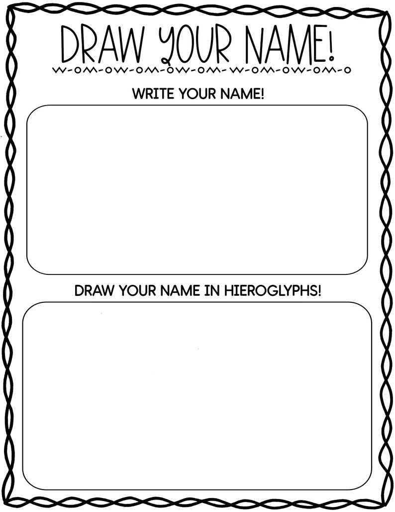 Ancient Egypt - Draw the Hieroglyphic Alphabet - Write Your Name is ...