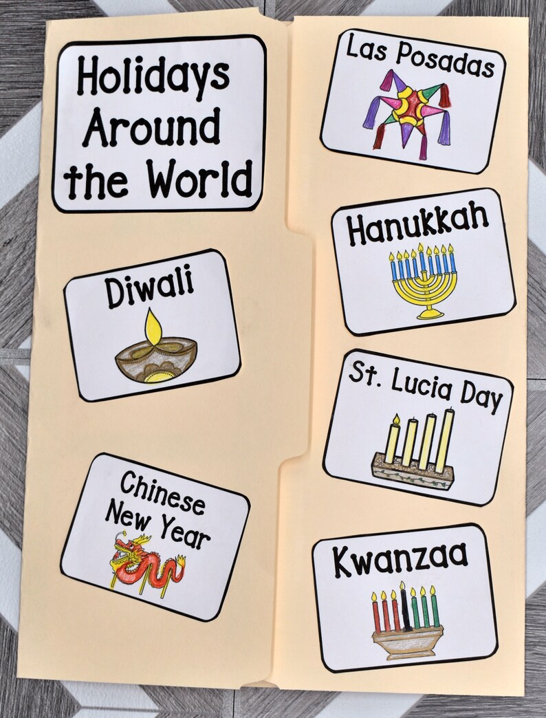 Holidays Around the World Lapbook - Etsy