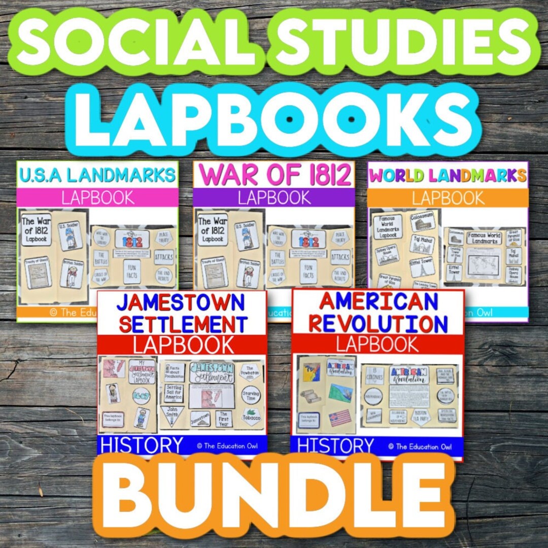 5 Social Studies/history Lapbooks BUNDLE - Etsy