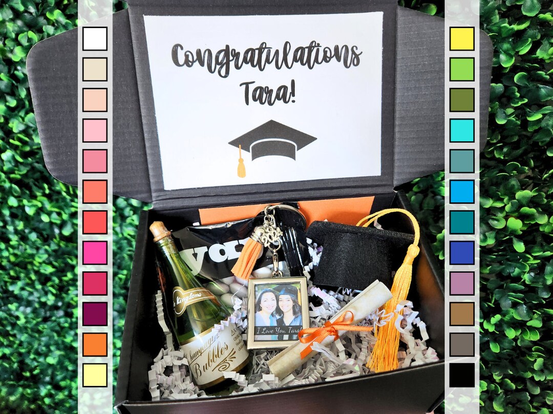 Mini Graduation Gift Box 2024 Custom Color, Photo Keychain, Diploma ...