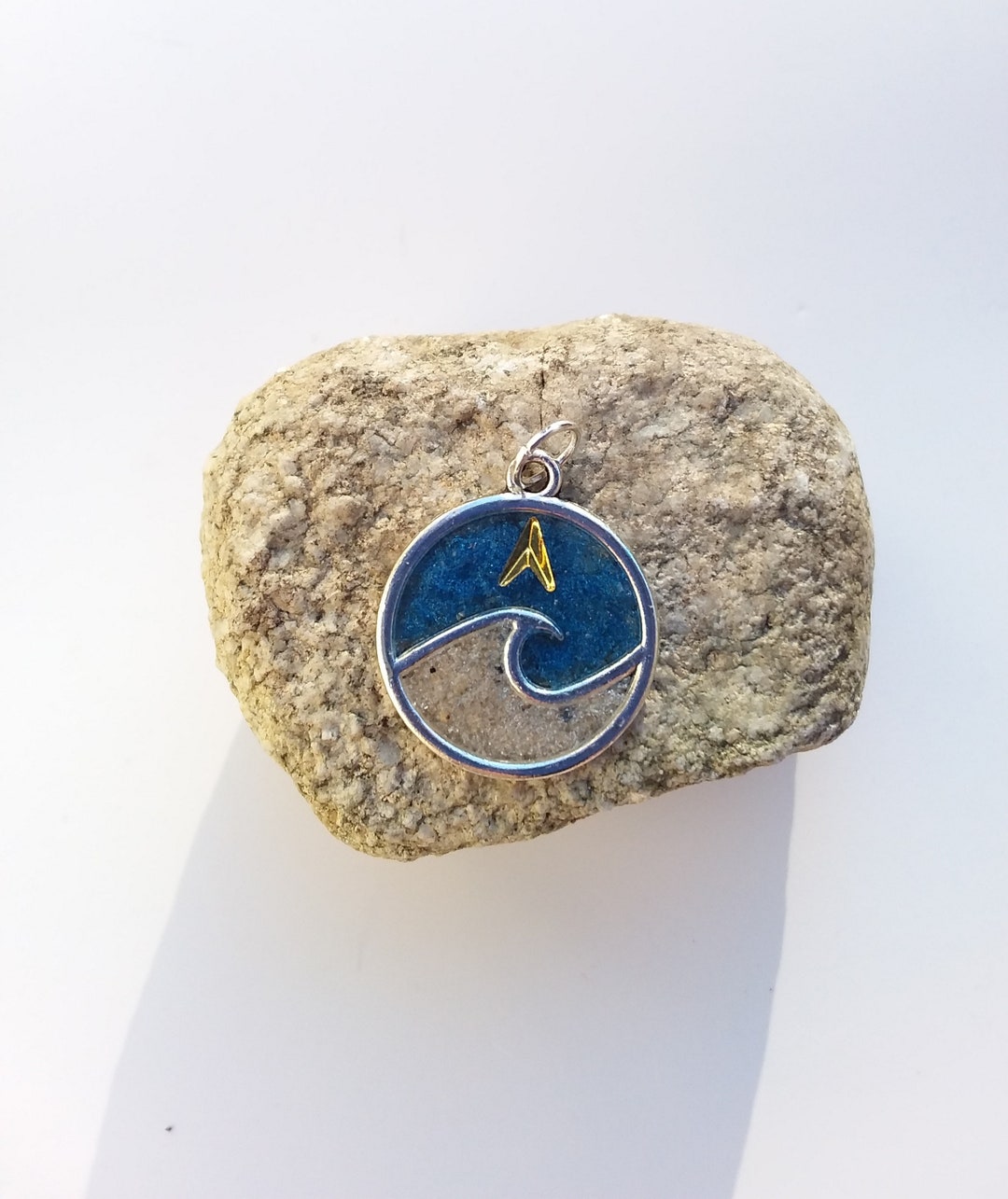 18 Chevron Wave Pendant Featuring Sea Street Beach Sand - Etsy