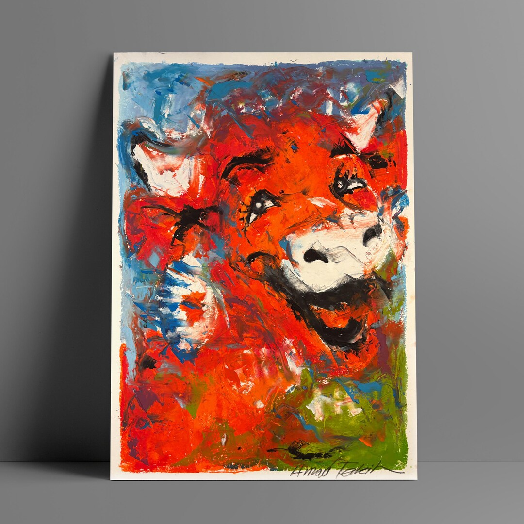 The Red Cow, Print, A4, A3, A3+ - Etsy