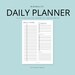 Minimalist Daily Planner Printable With Green Boarder - Plan Your Day ...