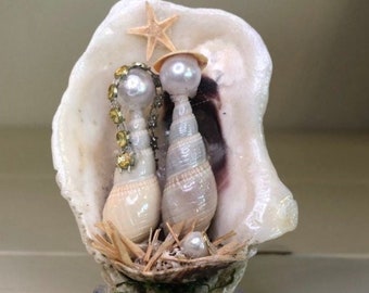Large Seashell Nativity Made With Driftwood - Etsy