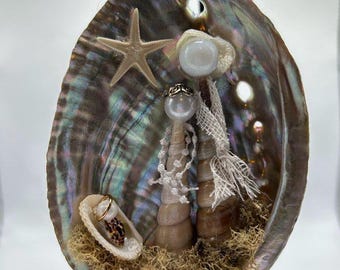 Large Seashell Nativity Made With Driftwood - Etsy