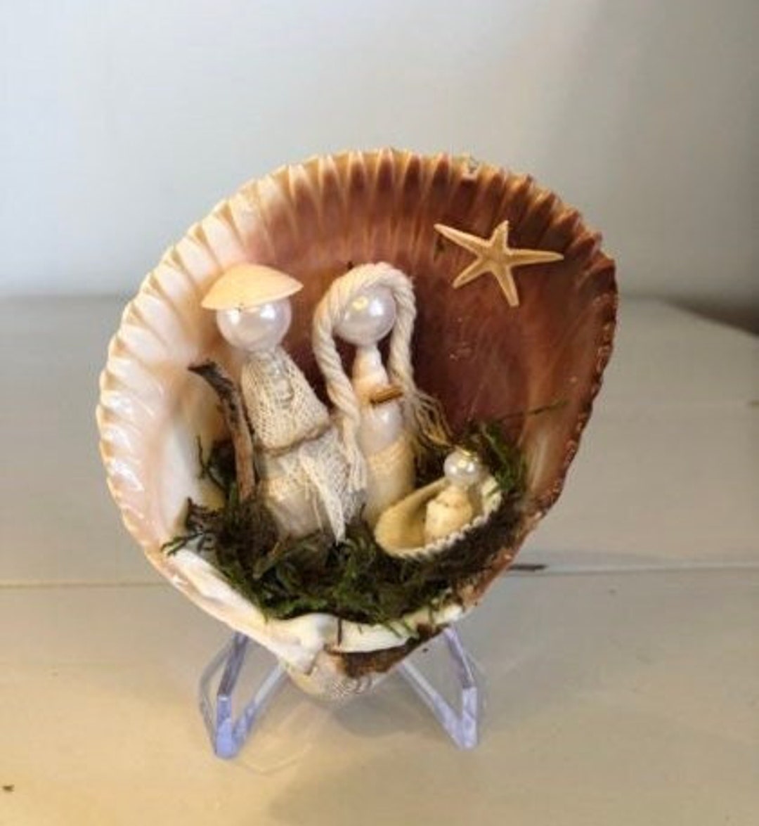 Handmade Seashell Nativity - Etsy
