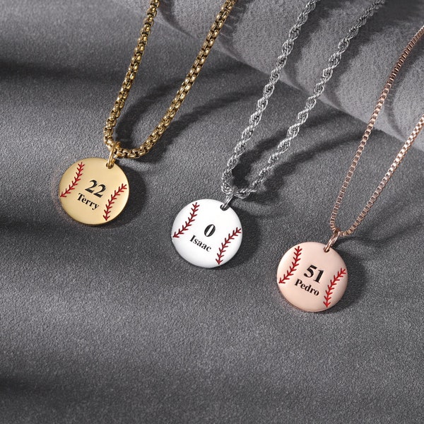 Baseball Necklace - Etsy
