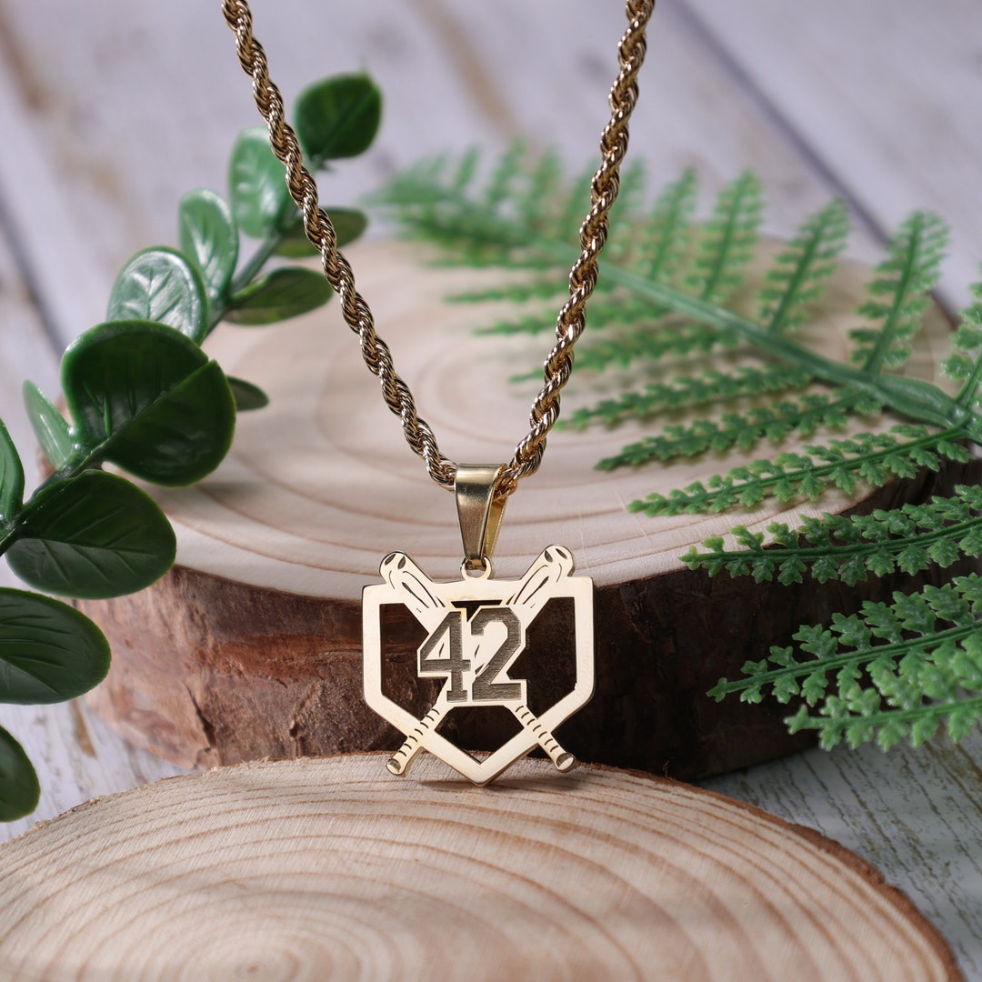 Baseball Sport Number Pendant, Baseball Bat Cross Necklace With Custom ...