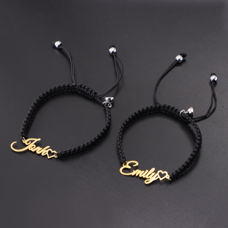 Personalized Bracelet for Couples Custom Matching Bracelet - Etsy