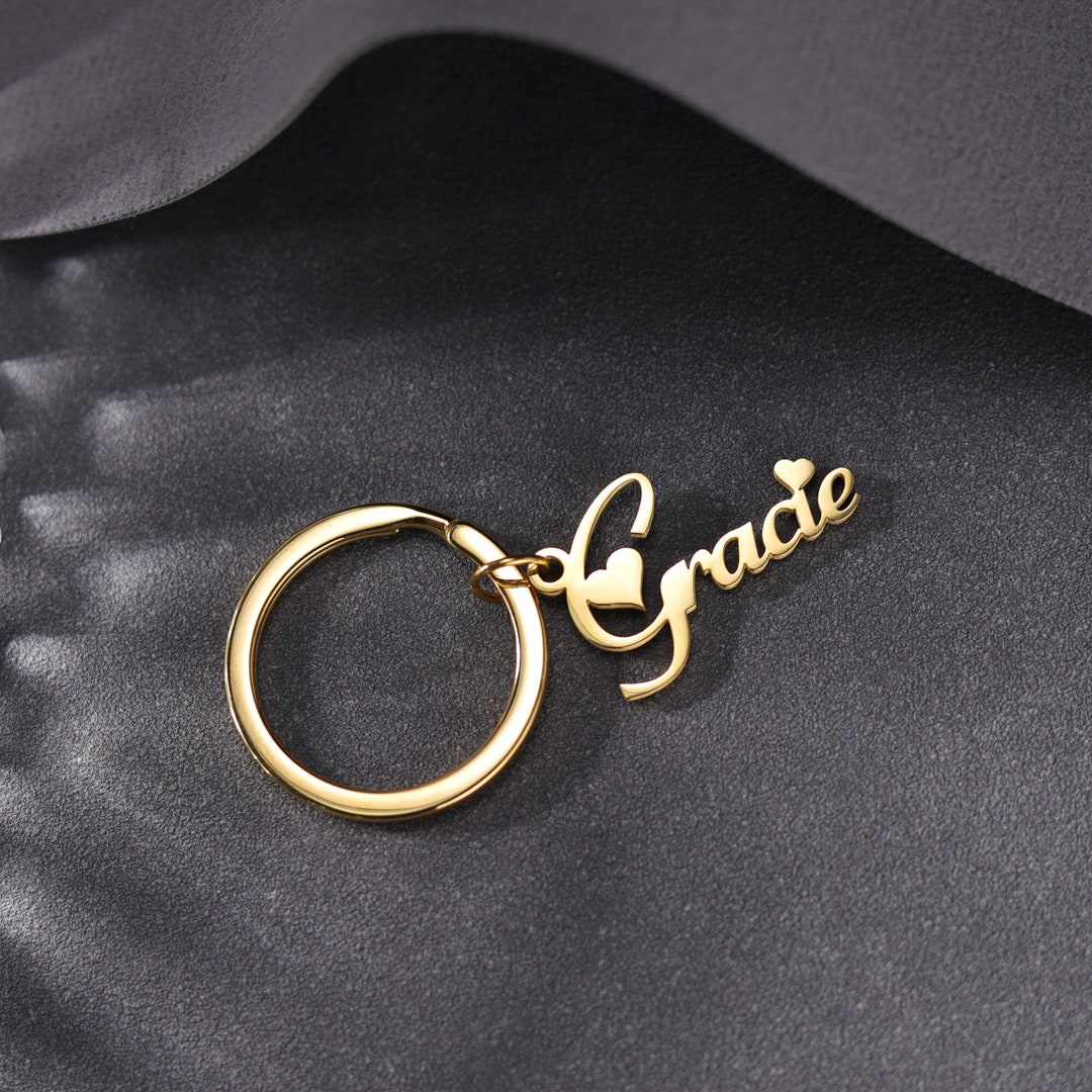 Personalized Name Keychain in Multiple Fonts, Custom Letter Key Chains ...