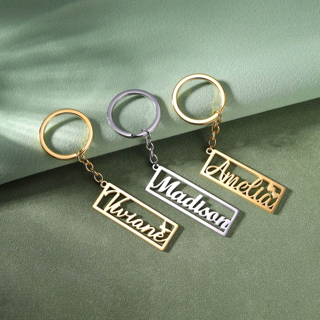 Personalized Name Keychain, Custom Letter Key Chains for Women ...