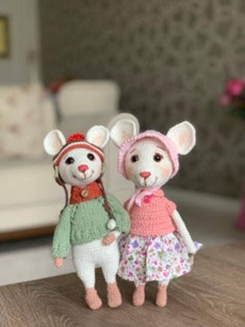 Oliver and Olivia the Mouse, Pdf Tutorial, Amigurumi Mouse Pattern ...