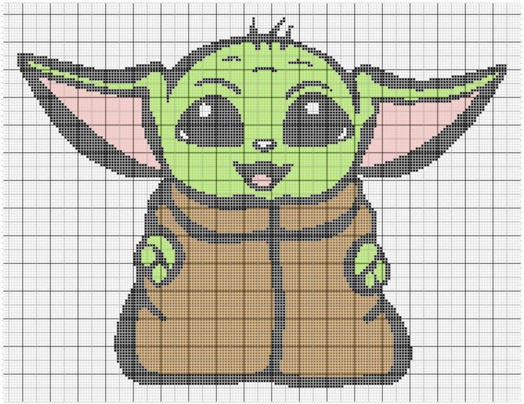 Cute Grogu (baby Yoda) Digital Download Chart for Crochet, Knit ...