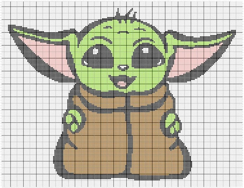 Grogu Crochet Chart, Baby Yoda Blanket Pattern (digital Download) - Etsy