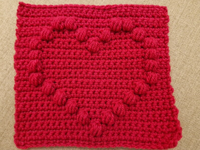 Happy Hearts Puff Stitch Baby Blanket Chart, Graphgan - Etsy