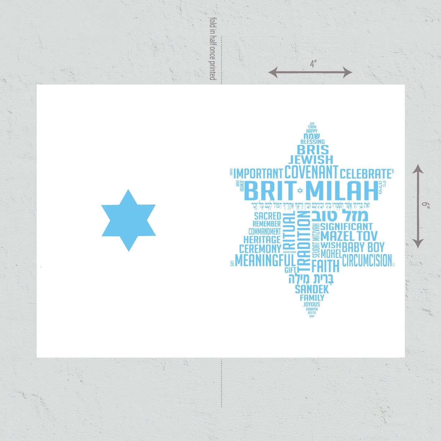 Brit Milah Card | Printable Greeting Card | Mazel Tov Card | Jewish ...