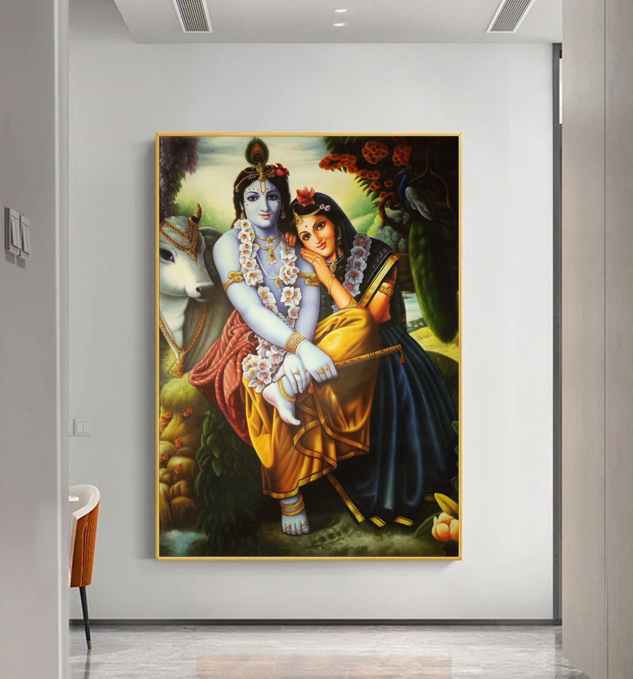 Radha Krishna Modern Oil Paintings