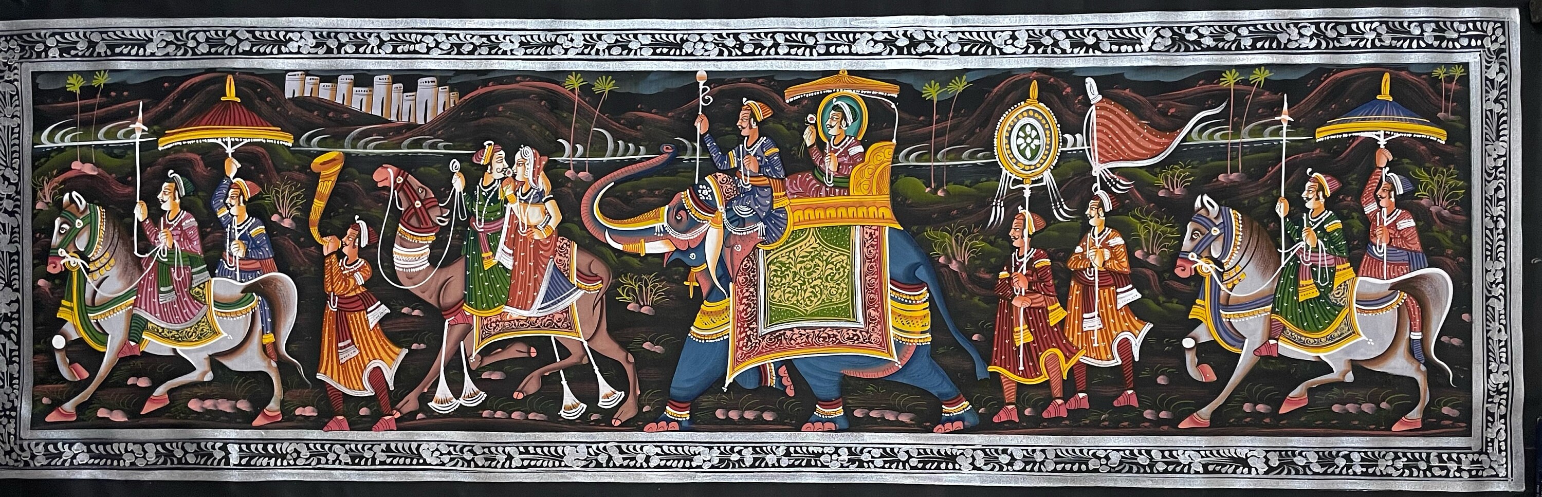 Royal Procession Art Detailed Handmade Indian Royal Ethnic - Etsy