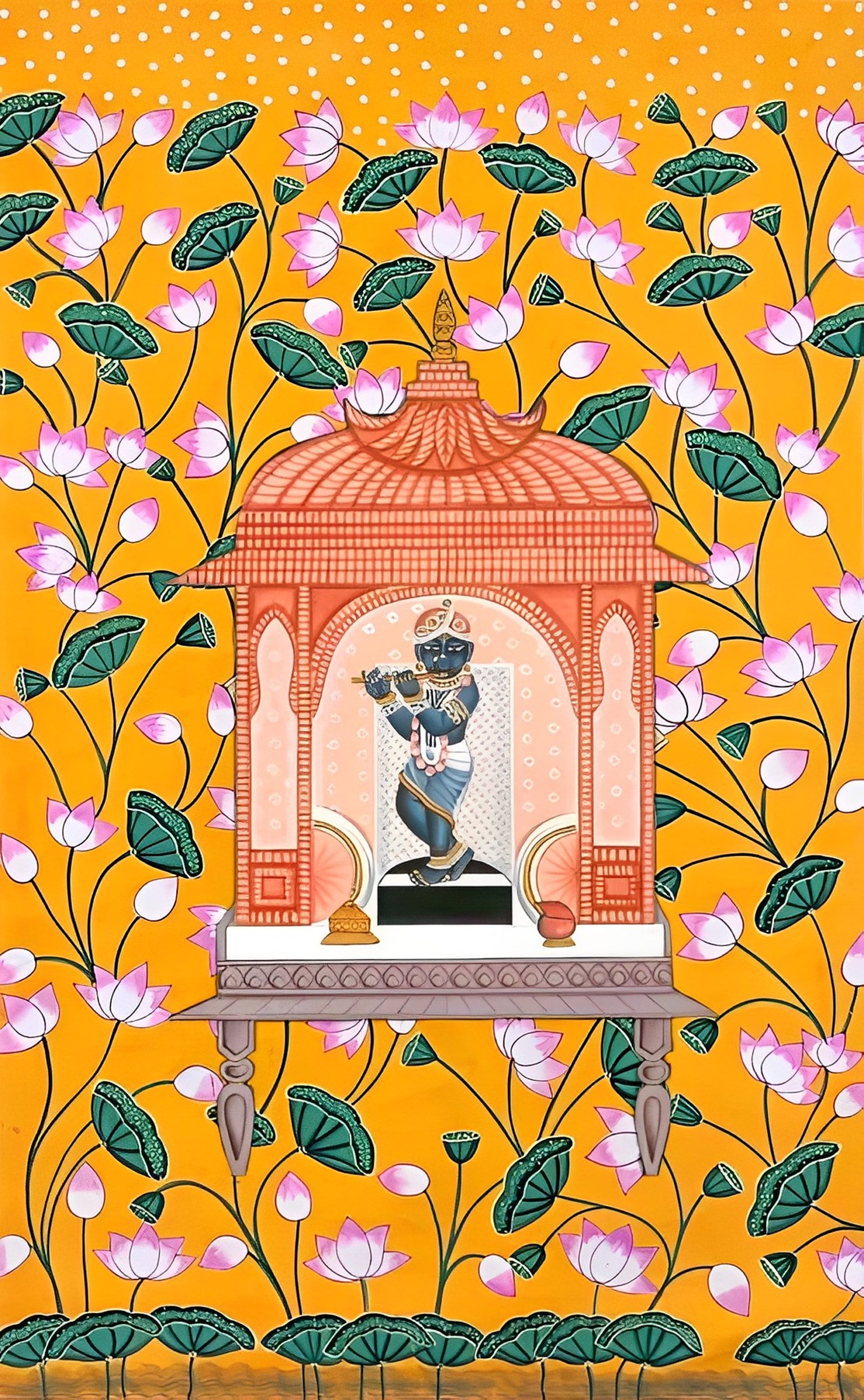 Shreenathji Pichwai Painting, Wall Decor, Pichwai Art Handmade Design ...