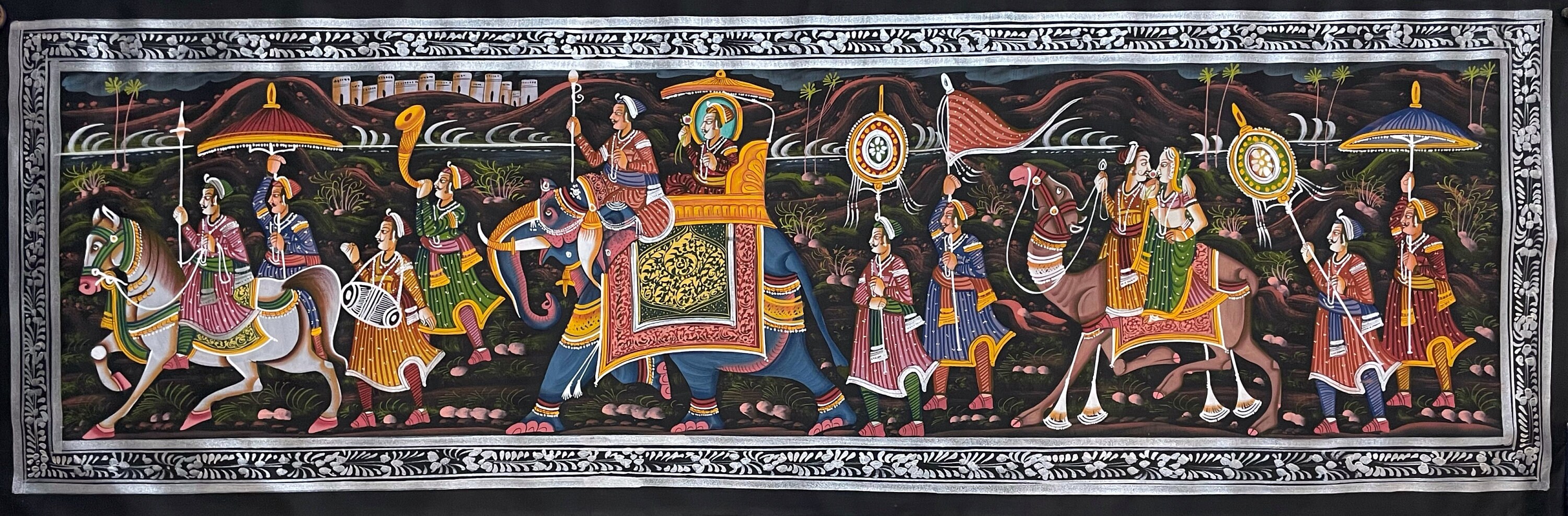 Royal Procession Art Detailed Handmade Indian Royal Ethnic - Etsy