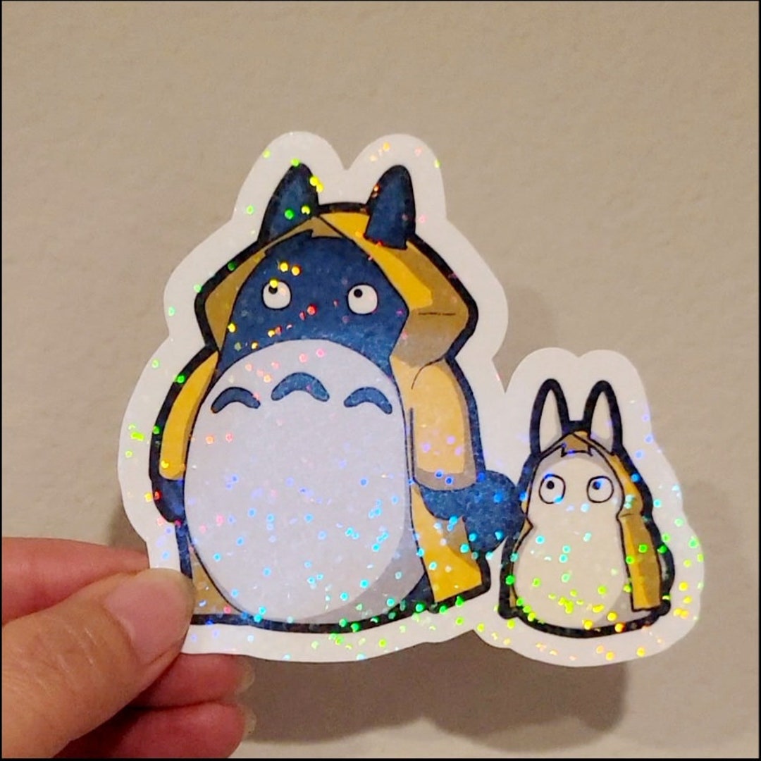 Sticker - Chu & Chibi Totoro Raincoat - Etsy