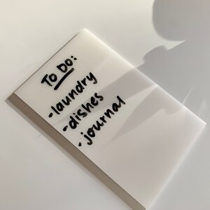 Transparent Clear Sticky Note Pack / 50 Sheets Rectangle Pad - Etsy Canada