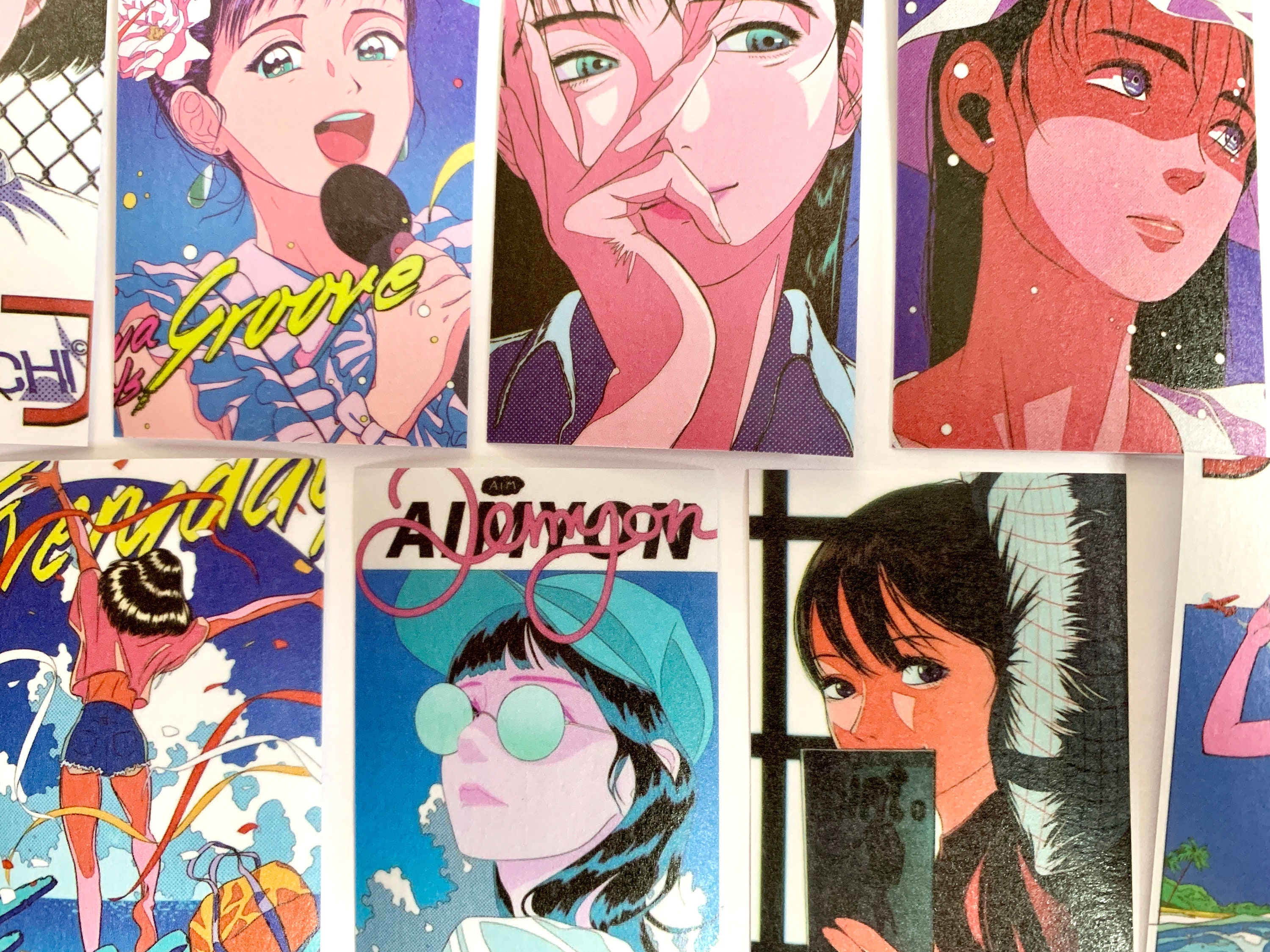 20 Random Showa Anime Manga Girl Sticker Pack Aesthetic Edgy Etsy