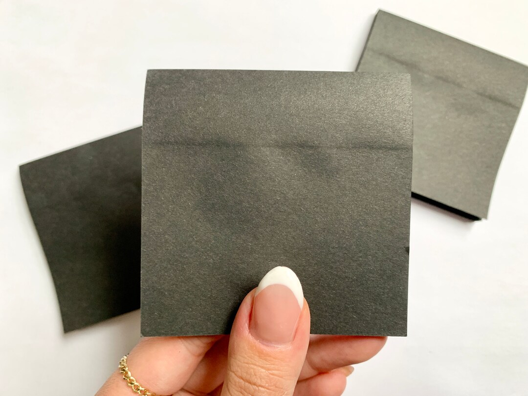 Black Sticky Note Pack / 50 Sheets Square Pad / Self Adhesive - Etsy
