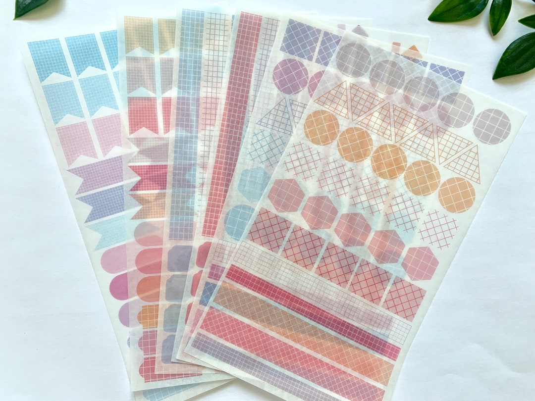Flag Header Sticker Sheet / Bullet Journal Planner Aesthetic - Etsy
