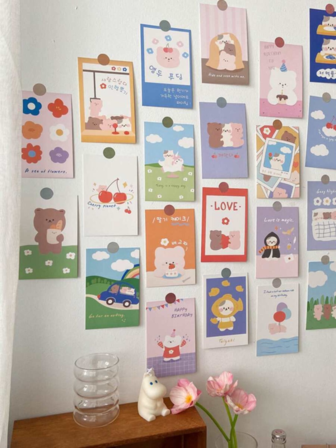 5 Random Cute Postcard Print Pack / Assorted Art Aesthetic Kawaii ...