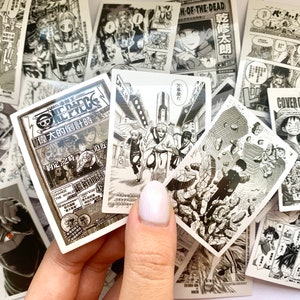 20 Random Anime Manga Sticker Pack / Glossy Poster Graffiti Black and ...