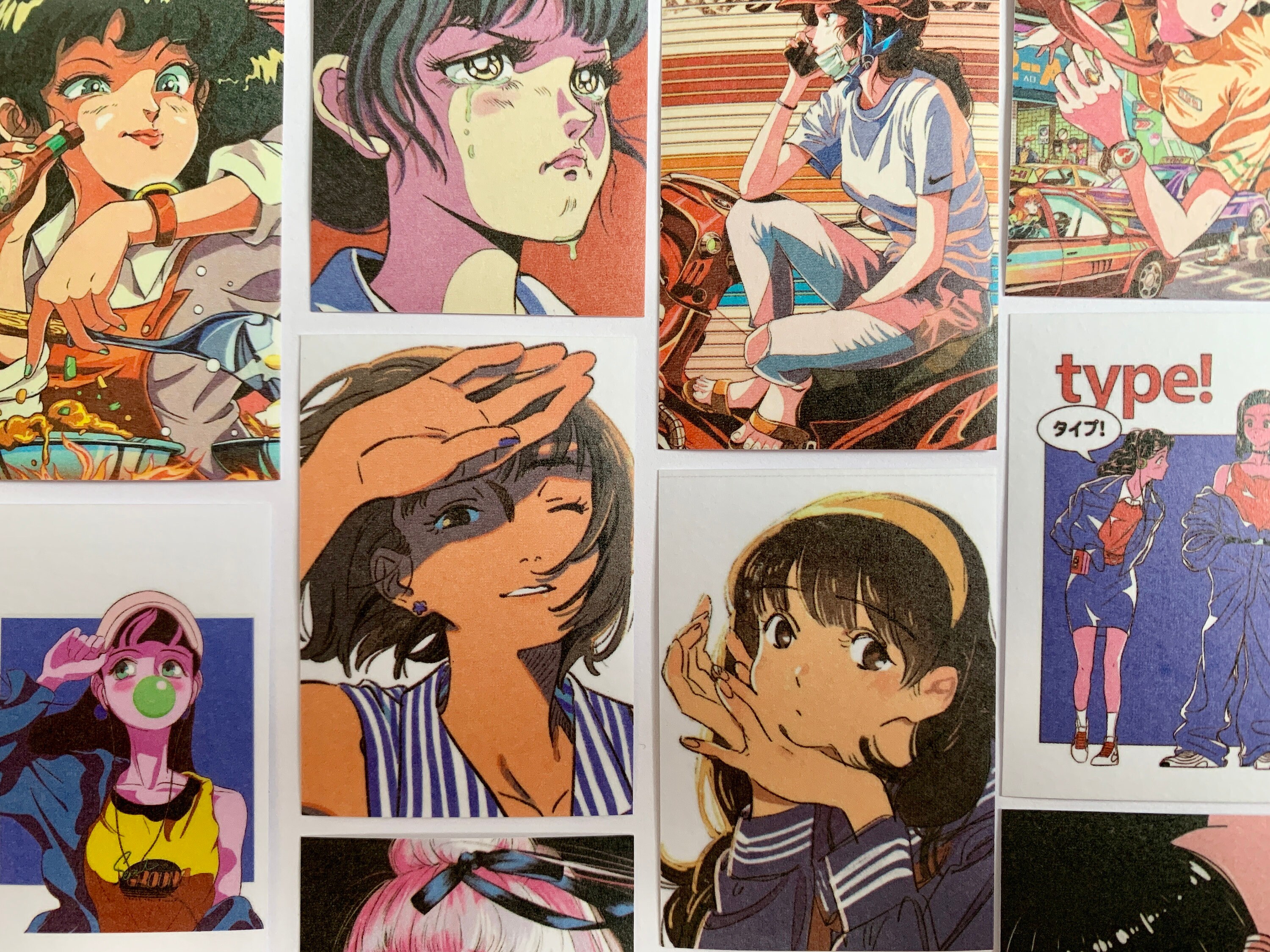 20 Random Showa Anime Manga Girl Sticker Pack / Aesthetic Edgy | Etsy