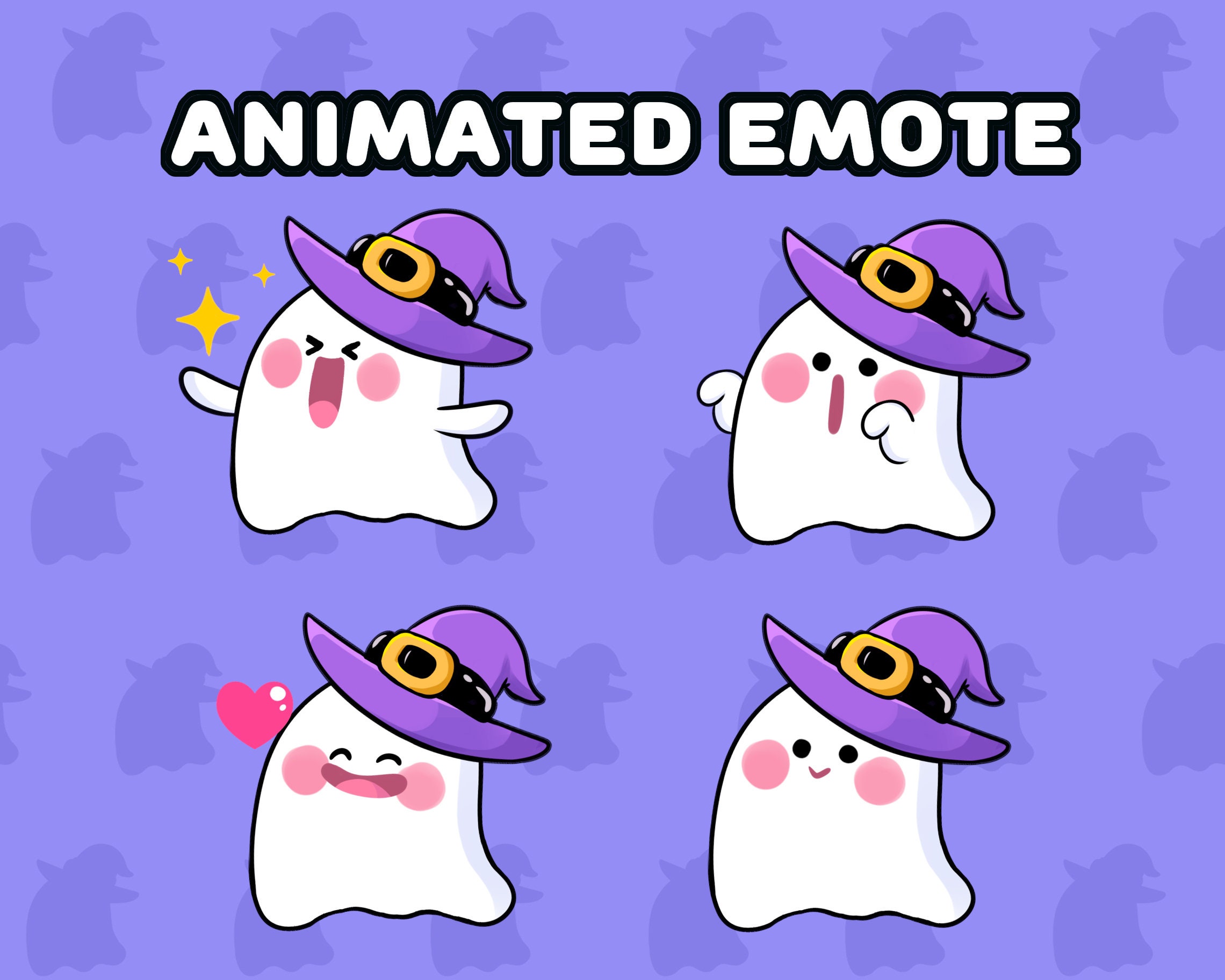 Animated Ghost Halloween Emote, SPOOKY Emote Kawaii Emotes, Mov ...