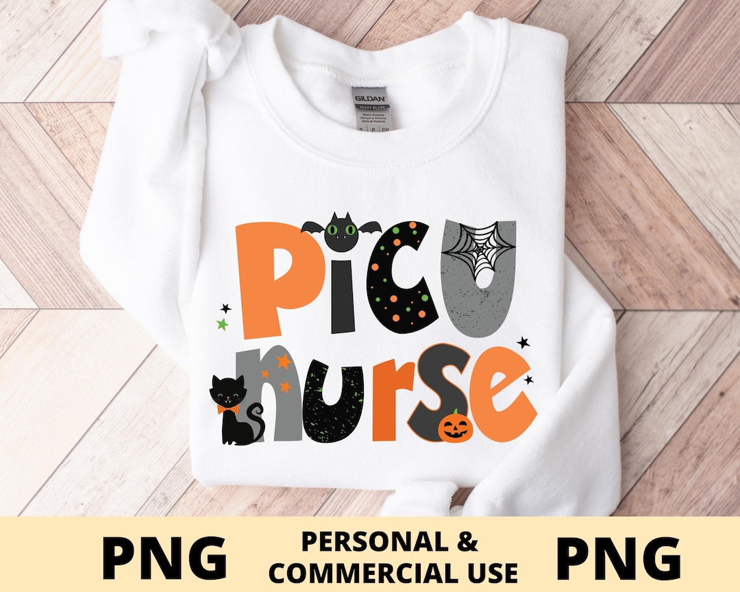 PICU Nurse Halloween Png Sublimation, Pediatric ICU Png, Picu Crew ...