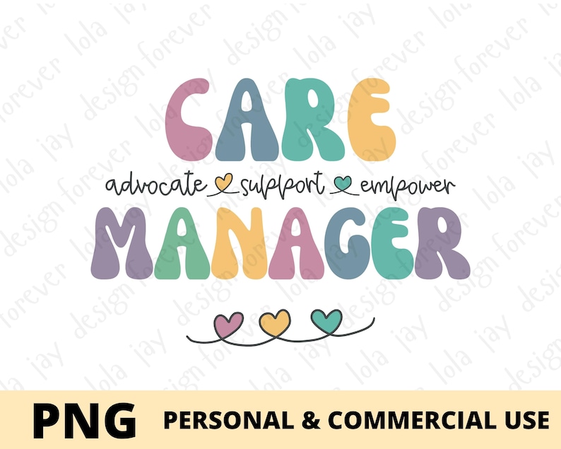 Retro Care Manager PNG Sublimation Care Manager Print File - Etsy
