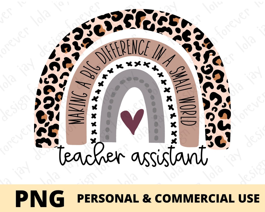 Teacher Assistant Sublimation Png, Teacher Aide Png Design, Student ...