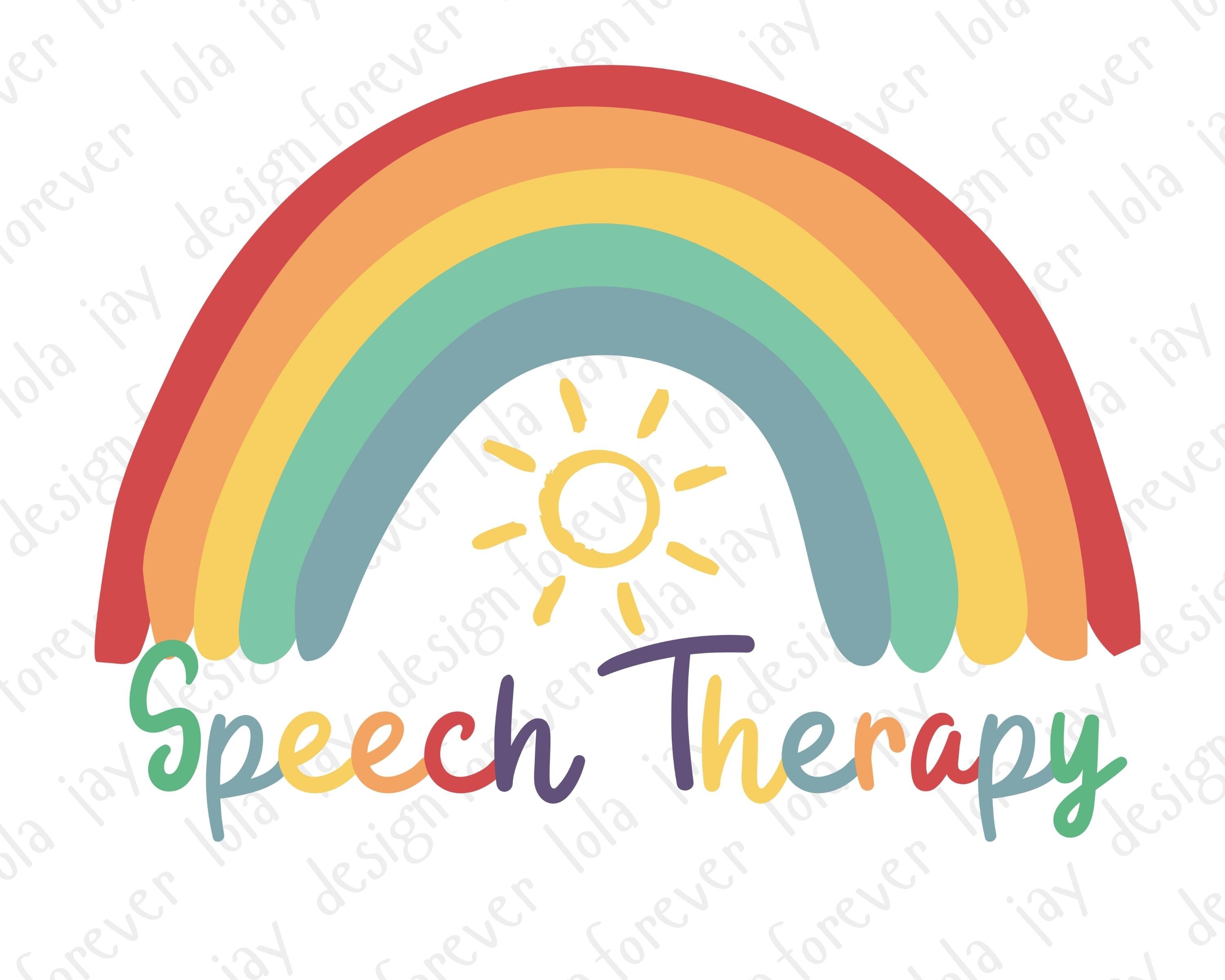 Speech Therapy PNG Sublimation Rainbow for Speech Therapist - Etsy