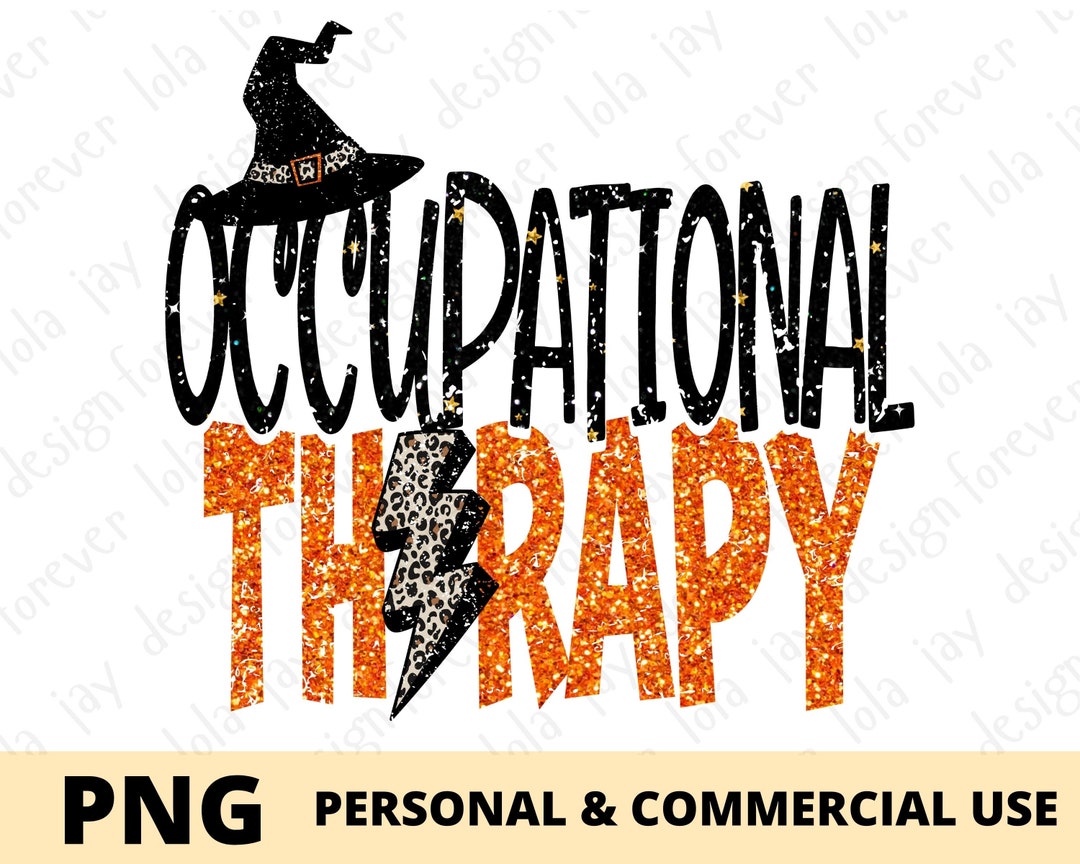 Occupational Therapy Halloween Png Sublimation, OT Distressed Leopard ...