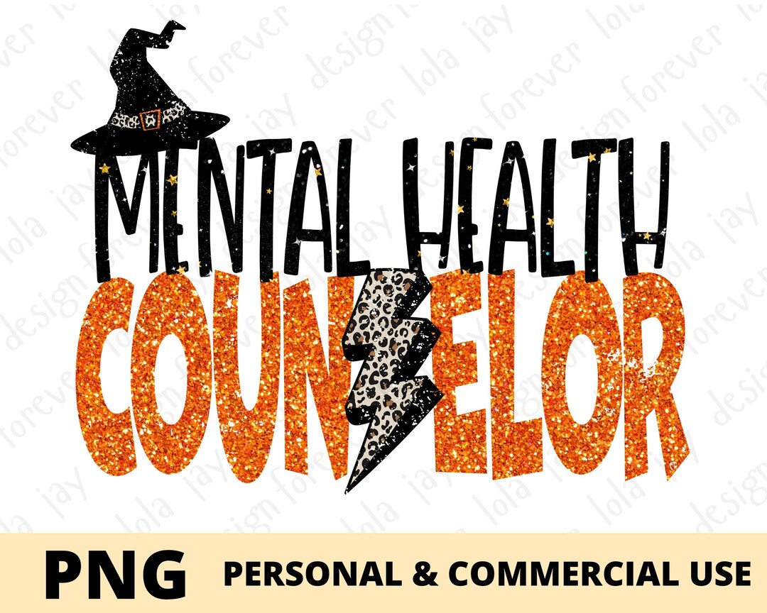 Mental Health Counselor Halloween Png Sublimation, Distressed Counselor ...