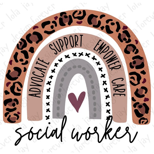 Social Worker Rainbow Png - Etsy