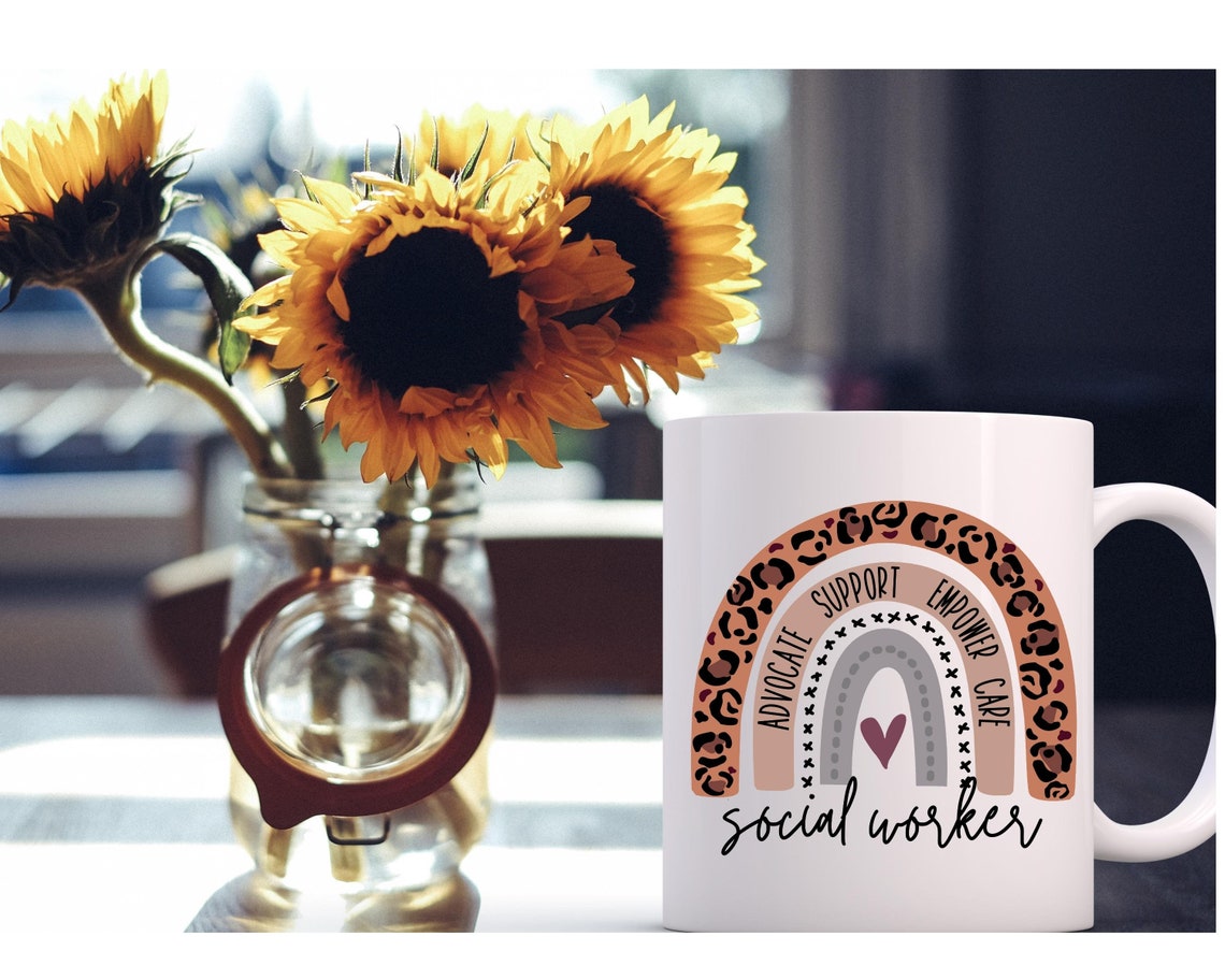 Social Worker Png Sublimation Social Worker Leopard Rainbow - Etsy