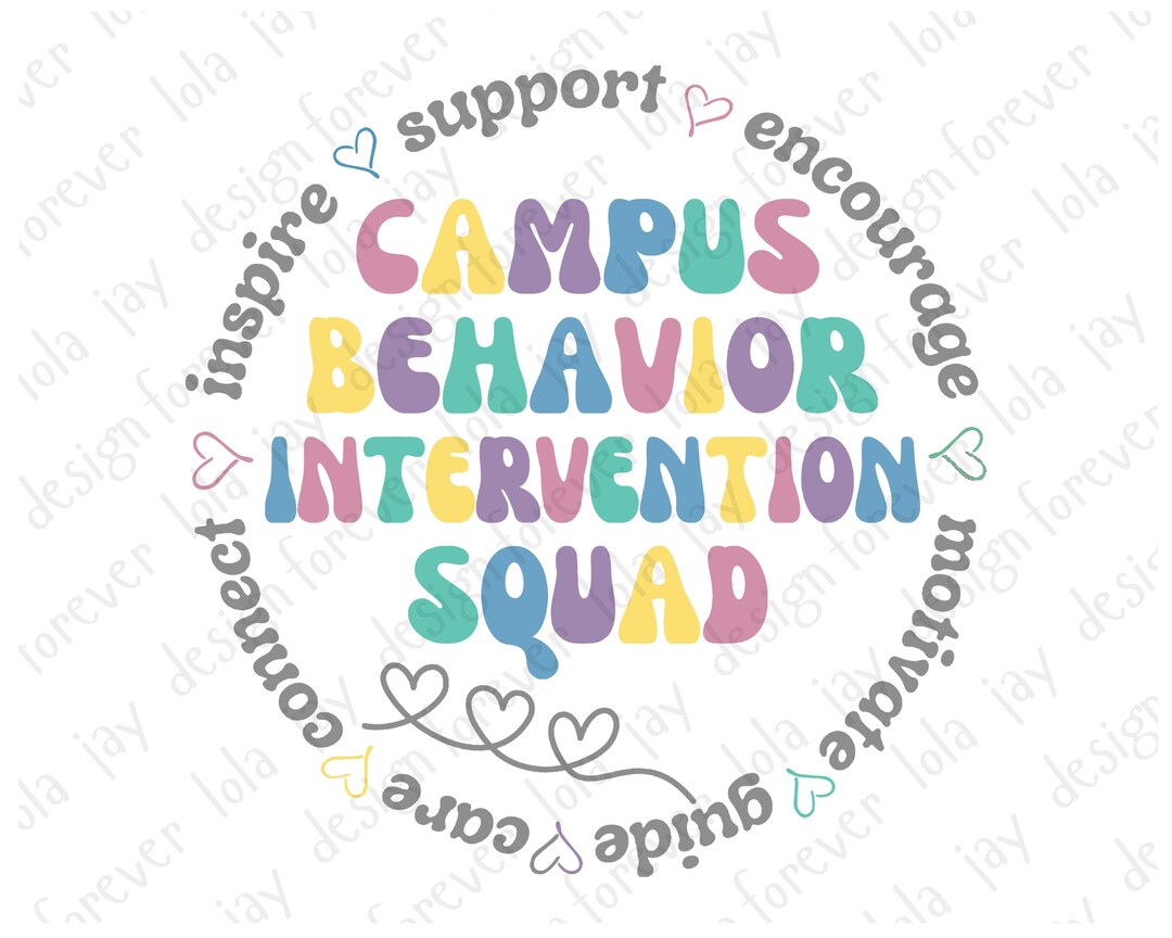 Retro Campus Behavior Intervention Squad PNG Sublimation, Behavior ...