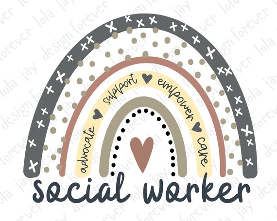 Social Worker Inspirational Rainbow PNG Sublimation File | Etsy